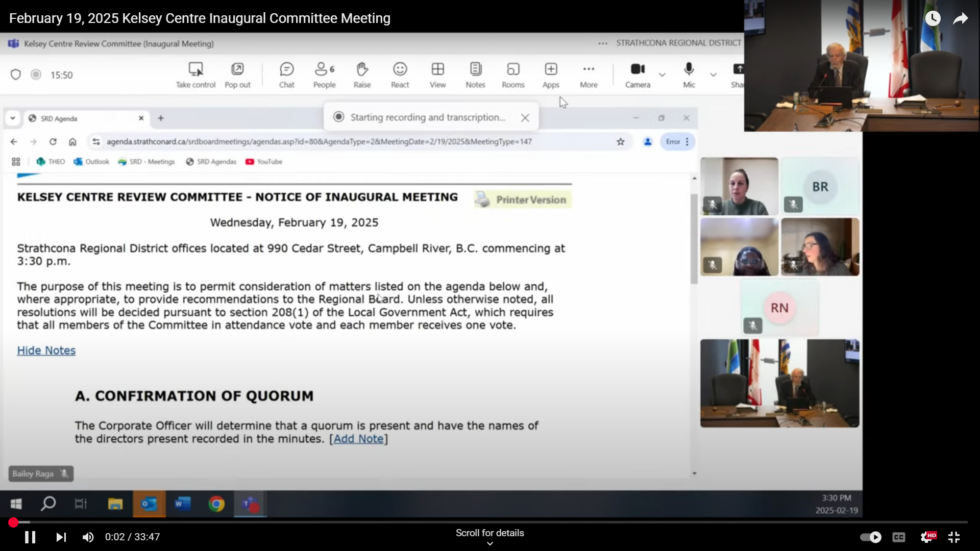Kelsey Centre Review Committee Inaugural Meeting | Go Sayward